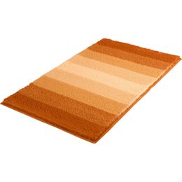 Badematte Meusch "Palace", orange (brandy), H:20mm, Polyester, Badematten, Badematte, mordernes Streifendesign im Farbverlauf