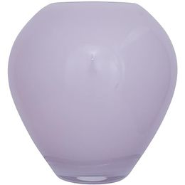 Tischvase Fink "Livia", rosa (rose), H:18cm &Oslash;:16cm, Glas, Vasen, mundgeblasen