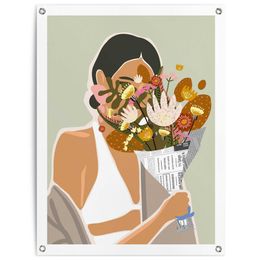 Poster Reinders "Blumenstrau&szlig;", bunt (farbe bild(er): bunt), B:60cm H:80cm T:0,1cm, Leinwand, Bilder, Poster, Outdoor f&uuml;r Garten oder Balkon