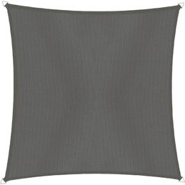 Sonnensegel Windhager "Cannes, Vierecksegel zur Beschattung von Garten, Terrasse, Balkon", grau (anthrazit), B:300cm T:300cm, Polyester, Sonnensegel, Sonnenschutz 3 x 3 m, erh&auml;ltlich in anthrazit oder grau