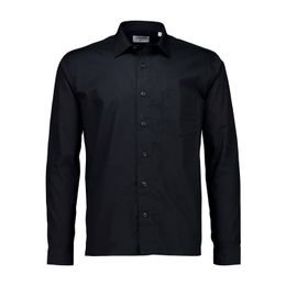 Langarmhemd LINDBERGH "Freizeithemd (Langarm) Regular Fit", Herren, Gr. S, Normalgr&ouml;&szlig;en, schwarz, Obermaterial: 100% Baumwolle, Hemden