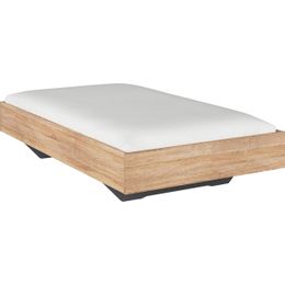 Futonbett Rauch "Phoenix", braun (struktureichefarben hell), B:125cm H:41cm L:206cm, Betten, Futonbett, ohne Kopfteil