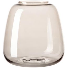 Tischvase Fink "Sunday", grau, H:19cm &Oslash;:18cm, Glas, Vasen, mundgeblasen