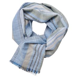 Schal Casamoda "Casamoda Schal gestreift", Herren, blau, 100% Baumwolle, Modet&uuml;cher Schal