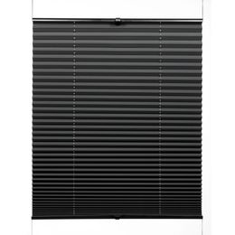 Plissee Gardinia "Concept Thermo", schwarz, B:90cm H:130cm, Obermaterial: 100% Polyester, Plissees, verschraubt, Innovative Tr&auml;ger- und Montagetechnik
