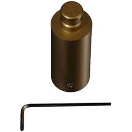 Tr&auml;gerverl&auml;ngerung Liedeco, grau (messingfarben), L:5cm &Oslash;:2cm, Gardinenstangenhalterungen, f&uuml;r Gardinenstangen &Oslash; 20 mm