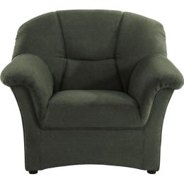 Sessel DOMO collection "SARAFINA Breite 102 cm, auch mit Federkern f&uuml;r noch mehr Sitzkomfort", gr&uuml;n, B:102cm H:83cm T:81cm, Luxus-Microfaser (92% Polyester, 8% Nylon);Microfaser PRIMABELLE (100% Polyester);Microfaser PRIMABELLE (100% Polyester) / Struktur (90% Polyester; 10% Polyacryl), Sessel, Sessel, whlw. mit Federkern, elegantes Design