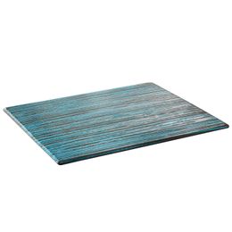 Tablett APS "CANCUN, Melamin", blau (blau, braun), B:26,5cm H:1,5cm L:32,5cm, Melamin, Tabletts, ideal zum Servieren von Snacks & Fingerfood