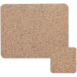 Organizer zeller PRESENT, beige (natur), B:50cm H:0,5cm T:40cm, Kork, Aufbewahrungsboxen, wendbar