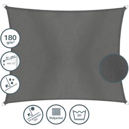 Sonnensegel Windhager "Cannes, Rechteckiges Segel zur Beschattung von Terrasse, Balkon", grau (anthrazit), B:500cm T:500cm, Polyester, Sonnensegel, Sonnenschutz f&uuml;r den Garten, 4 x 5 m, anthrazit