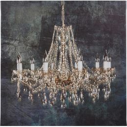 Leinwandbild Home Affaire "Kronleuchter", schwarz (farbe bild(er): schwarz), B:80cm H:80cm, Canvas, Holzrahmen, Bilder, Leinwandbild, Premium-Leinwandstoff, Handarbeit aus Deutschland