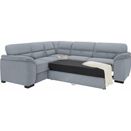 Sit & More Ecksofa SIT & MORE "Montego", grau (hellgrau), B:255cm H:88cm T:225cm, Luxus-Microfaser (90% Polyester, 10% Polyamid);Struktur (100% Polyester);Luxus-Microfaser ALTARA NUBUCK (100% Polyester), Sofas, Ecksofa, wahlweise mit Bettfunktion und Schubkasten