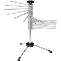 Nudeltrockner Westmark "Pasta-Tree", schwarz (edelstahlfarben, schwarz), &Oslash;:45cm, Nudelmaschinen, Nudelmaschine Nudelmaschinen-Zubeh&ouml;r, 16 Aufh&auml;ngest&auml;be f&uuml;r viel frische Pasta, integrierter Transportstab
