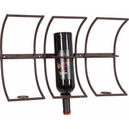Flaschenregal AMBIENTE HAUS, braun (antikbraun), Metall, Regale, Flaschenregal, zum H&auml;ngen 48 cm