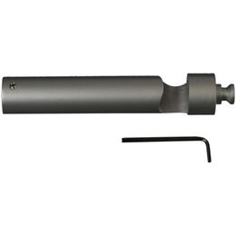 Tr&auml;gerverl&auml;ngerung Liedeco, grau (aluminiumfarben), L:9cm &Oslash;:2cm, Gardinenstangenhalterungen, f&uuml;r Gardinenstangen &Oslash; 20 mm