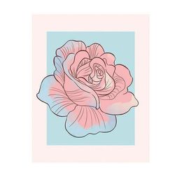 Bild Komar "Cinderella Rose", bunt (farbe bild(er): bunt), B:40cm H:50cm, Holz, Papier, Bilder, Bild, Wandbild zur Dekoration im Kinderzimmer - ohne Rahmen
