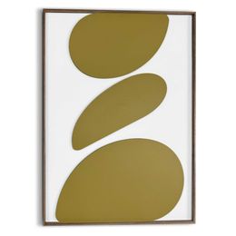 Wandbild Reinders "Organic Pebbles green", gr&uuml;n (farbe bild(er): gr&uuml;n), B:50cm H:70cm T:3cm, Bilder, Wohnzimmer - Gr&uuml;n - MDF - Abstrakt - 50x70 cm