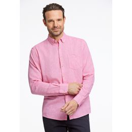 JACK'S INN 54 Leinenhemd JACK&rsquo;S "Leinenhemd (Langarm) Regular Fit", Herren, Gr. XL, Normalgr&ouml;&szlig;en, pink, Obermaterial: 55% Leinen, 45% Baumwolle, Hemden