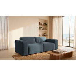 2-Sitzer OTTO HOME "Clayton Kompaktsofa Breite 202 cm", grau, B:202cm H:70cm T:96cm, 100% Polyester, Sofas, in einem trendigen Cord-Bezug, verschiedene Kombinationen verf&uuml;gbar