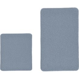 Badematte Kleine Wolke "RELAX", stahlblau, H:30mm, Polyacryl, Badematten, Badematte, Badteppich, meliert, rechteckig, rund & als Set erh&auml;ltlich