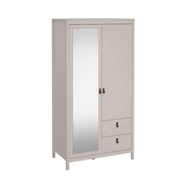 Dreht&uuml;renschrank Home Affaire "Madrid, Schrank, Kleiderschrank", kaschmir, B:102,3cm H:199cm T:58,4cm, FSC-zertifizierter Holzwerkstoff, Schr&auml;nke, Dreht&uuml;renschrank, Skandinavisches Design, Wahlweise Leder- oder Metallgriffe, Spiegel