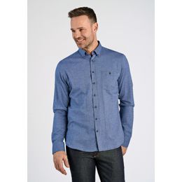JACK'S INN 54 Langarmhemd JACK&rsquo;S "Freizeithemd (Langarm) Regular Fit", Herren, Gr. XL, Normalgr&ouml;&szlig;en, blau (dusty blau mel), Obermaterial: 100% Baumwolle, Hemden