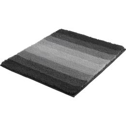 Badematte Meusch "Palace", grau (schiefer), H:20mm, Polyester, Badematten, Badematte, mordernes Streifendesign im Farbverlauf