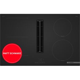 Bosch Kochfeld mit Dunstabzug "PVS81AB16E", Energieeffizienz: B (A+++-D), mattschwarz, B:80,2cm H:22,3cm T:52,2cm, Kochfelder, Mattes Design in Carbon Black und integriertes L&uuml;ftungsmodul