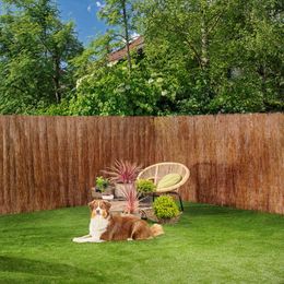 Sichtschutzzaunmatten Windhager "Inaka f&uuml;r Garten, Balkon und Terrasse", beige (natur), H:90cm, Weidengeflecht, Zaunelemente, Sicht- und Windschutzmatte erh&auml;ltlich in 90 x 300 oder 150 x 300 cm