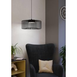 Eglo H&auml;ngeleuchte "GINESTRONE-Z H&auml;ngelampe schwarz, ZigBee 3.0, Timer, Pendelleuchte", schwarz-wei&szlig; (schwarz wei&szlig;), 1, &Oslash; 45cm H: 110cm, 1 Stk., Leuchten, App / Sprachsteuerung Alexa, &lrm;110x45x45cm, exkl. Fernbedienung, H&auml;ngeleuchte