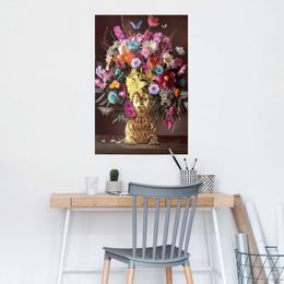 Poster Reinders "Lion Vase", bunt (farbe bild(er): bunt), B:61cm H:91,5cm T:0,1cm, Holzwerkstoff, Bilder, Poster