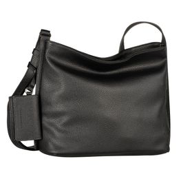 Hobo Tom Tailor "Amarea", Damen, Gr. B/H/T: 31cm x 26cm x 13,5cm, schwarz, Polyurethan, clean, gepflegt, unifarben, Taschen Hobo, weiches Lederimitat mit geradlinigem Schnitt und klaren k&uuml;hlen Farben