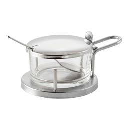 Menage APS "Classic", silber (edelstahlfarben), H:7cm &Oslash;:10,5cm, Menage-Sets, Menage, f&uuml;r Parmesan, Edelstahl/Glas