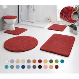 Badematte Kleine Wolke "RELAX" Gr. 40, rot (rosenholz), H:30mm, Polyacryl, Badematten, Badematte, Badteppich, meliert, rechteckig, rund & als Set erh&auml;ltlich
