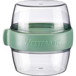 Lunchbox Westmark "Pocketbox &raquo;Maxi&laquo;, 700 ml", gr&uuml;n (mint, gr&uuml;n), B:12,38cm H:11,34cm L:11,7cm, Kunststoff, Lebensmittelaufbewahrungsbeh&auml;lter, Lunchbox, Meal-Prep Dose to go, 2 x 350 ml, f&uuml;r Joghurt, Obst, Gem&uuml;se