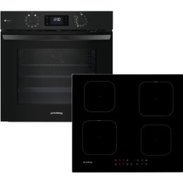 Privileg Backofen-Set "BAKO Turn&Go Steam 620", Energieeffizienz: A+ (A+++-D), schwarz, Herdsets, Hydrolyse - schnelle und m&uuml;helose Reinigung mit der Kraft des Dampfes