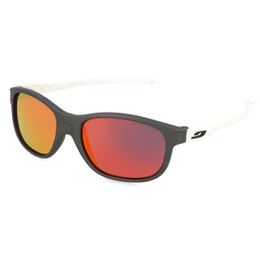 Julbo J5561131 ARCADE | Kinder-Sonnenbrille | Fassung: Vollrand, Eckig, Kunststoff, Grau Wei&szlig; | Glasfarbe: Grau