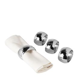 Serviettenring Fink "ORA 4er Set", silber (silberfarben), H:0cm, Serviettenringe
