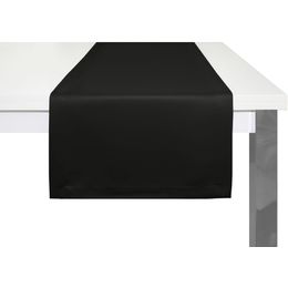 Tischl&auml;ufer WIRTH "NEWBURY" Gr. 1, schwarz, B:50cm L:150cm, Baumwolle, Polyester, Tischdecken