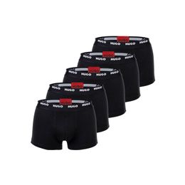 Boxershorts Hugo "Boxershort TRUNK FIVE PACK 10241868 02 5er Pack", Herren, Gr. L, schwarz, Obermaterial: 95% Baumwolle CO. 5% Elasthan EL., Unterhosen