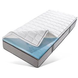 Topper Ribeco "Aaron MAXI, Topper 90x200 cm,180x200 cm", wei&szlig;, B:140cm H:11cm L:200cm, Gelschaum, Topper, Matratze, Boxspringbett geeignet, ergonomisch, Made in EU