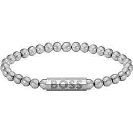 Armband BOSS "SPHERE" Gr. M, silber (edelstahlfarben), Armb&auml;nder, Herren, M, Edelstahl, Armband