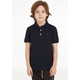 Poloshirt Tommy Hilfiger "BOYS TOMMY POLO", Jungen, Gr. 12/152, blau (marine), Piqu&eacute;, Obermaterial: 96% Baumwolle, 4% Elasthan, Basic schmal, Rundhals, Rippb&uuml;ndchen, Shirts, f&uuml;r Jungen