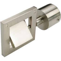 Gardinenstangen-Endst&uuml;ck Liedeco "Endst&uuml;ck, Endknopf edelstahl-optik "France" Toulon" Gr. 1, silber (edelstahlfarben), B:2,5cm H:4,2cm L:7cm, Gardinenstangenendst&uuml;cke, Gardinenstangen-Endst&uuml;ck, Endst&uuml;ck, Endknopf Toulon, 1 St&uuml;ck