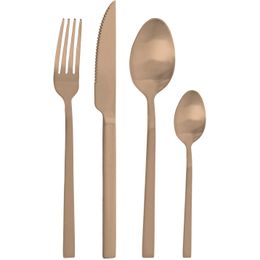 Pinti Inox Besteck-Set PINTINOX "DUKE", gold (bronzefarben, amber), 24 tlg., Edelstahl 18/0, Essbesteck-Sets, in moderner und zeitloser Formgebung