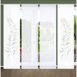 Schiebegardine HOME IN GREEN "CELSO" Gr. 1, gr&uuml;n (mint), B:60cm H:245cm, Polyester, Gardinen, SET DIGITALDRUCK,BAMBUSOPTIK RECYCELT