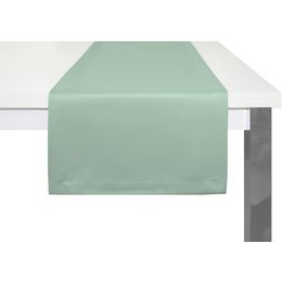 Tischl&auml;ufer WIRTH "NEWBURY" Gr. 1, gr&uuml;n (mint), B:50cm L:150cm, Baumwolle, Polyester, Tischdecken