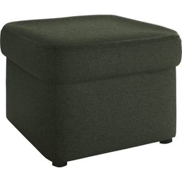 Polsterhocker DOMO collection "SARAFINA 61x61 cm, hochwertig und komfortabel", gr&uuml;n, B:61cm H:40cm T:61cm, Microfaser PRIMABELLE (100% Polyester) / Struktur (90% Polyester; 10% Polyacryl);Luxus-Microfaser (92% Polyester, 8% Nylon);Microfaser PRIMABELLE (100% Polyester), Hocker, Polsterhocker