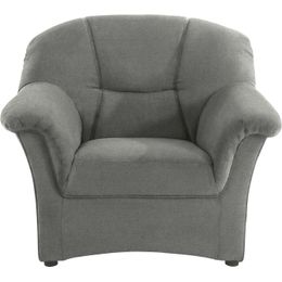 Sessel DOMO collection "SARAFINA Breite 102 cm, auch mit Federkern f&uuml;r noch mehr Sitzkomfort", grau (steelgrau), B:102cm H:83cm T:81cm, Luxus-Microfaser (92% Polyester, 8% Nylon);Microfaser PRIMABELLE (100% Polyester);Microfaser PRIMABELLE (100% Polyester) / Struktur (90% Polyester; 10% Polyacryl), Sessel, Sessel, whlw. mit Federkern, elegantes Design