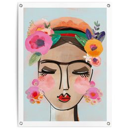 Poster Reinders "Happy Face", bunt (farbe bild(er): bunt), B:60cm H:80cm T:0,1cm, Leinwand, Bilder, Poster, Outdoor f&uuml;r Garten oder Balkon